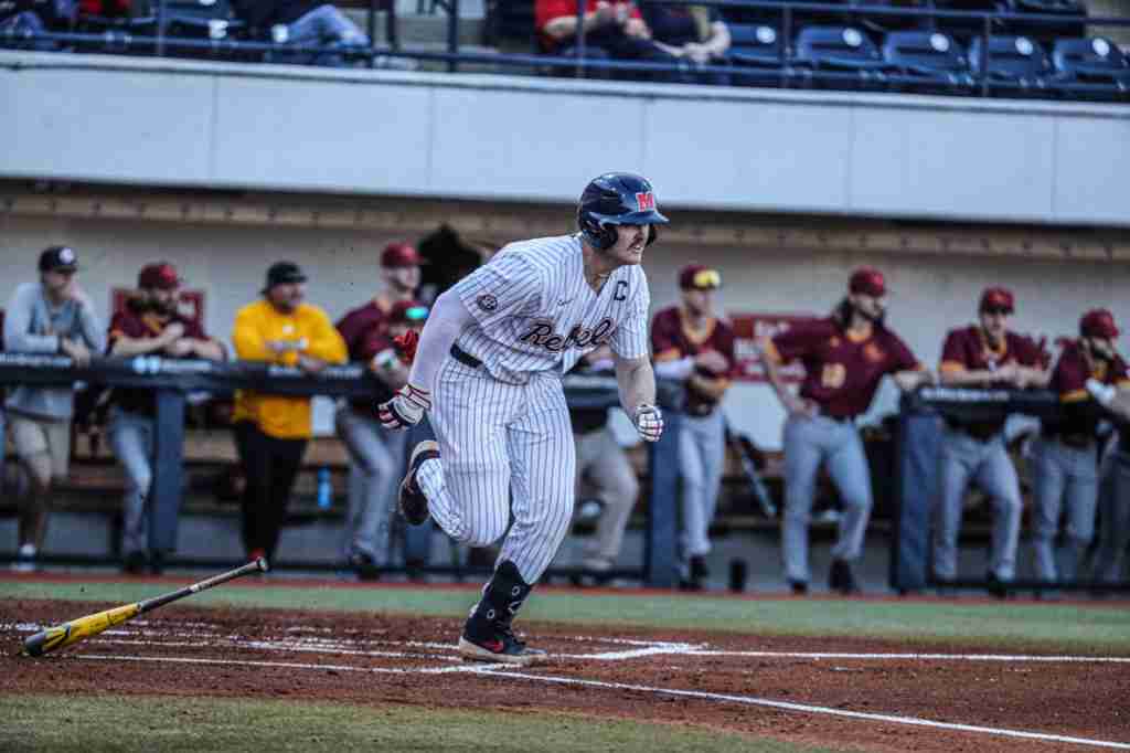 Rebels Slam ULM, 11-1, in run-rule shortened game - The Rebel Walk