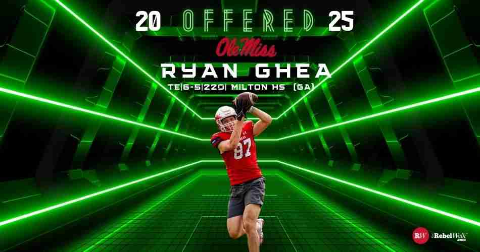 Rebels Offer 2025 Tight End Ryan Ghea: A Visit with Ghea and his Head ...