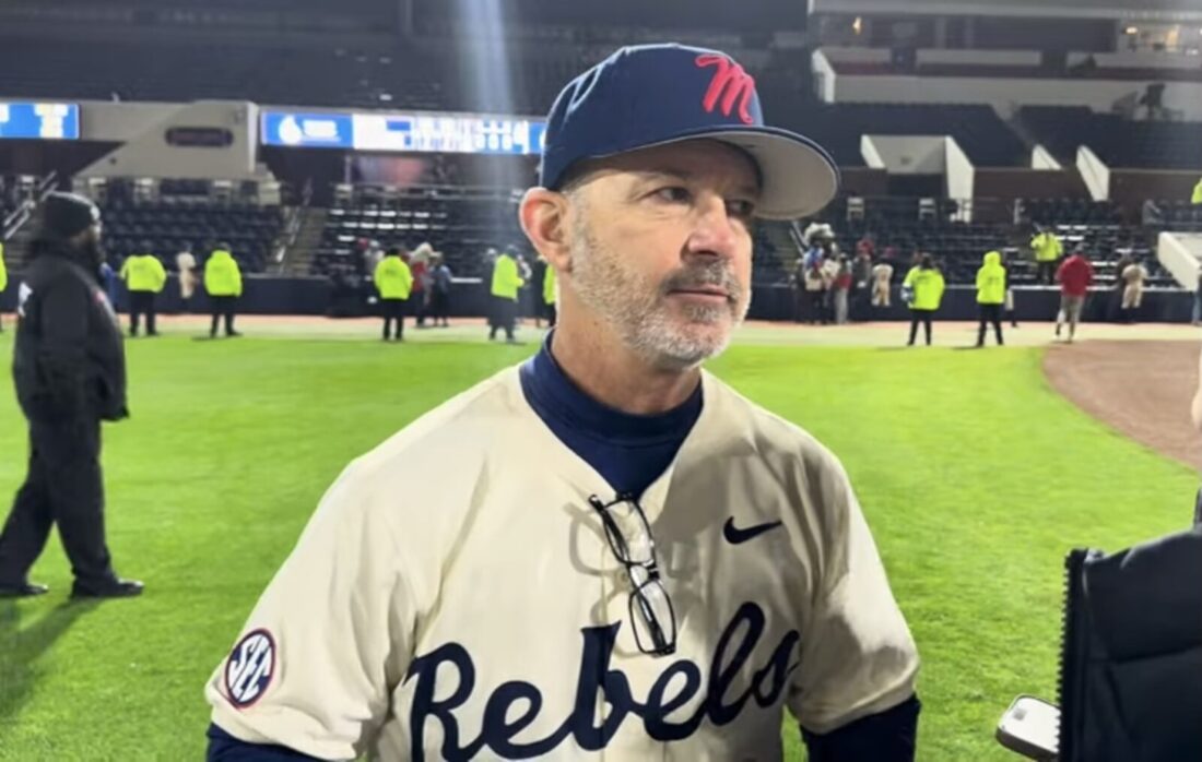 VIDEO: Coach Mike Bianco, CF Ethan Groff talk after Rebels' loss to ...