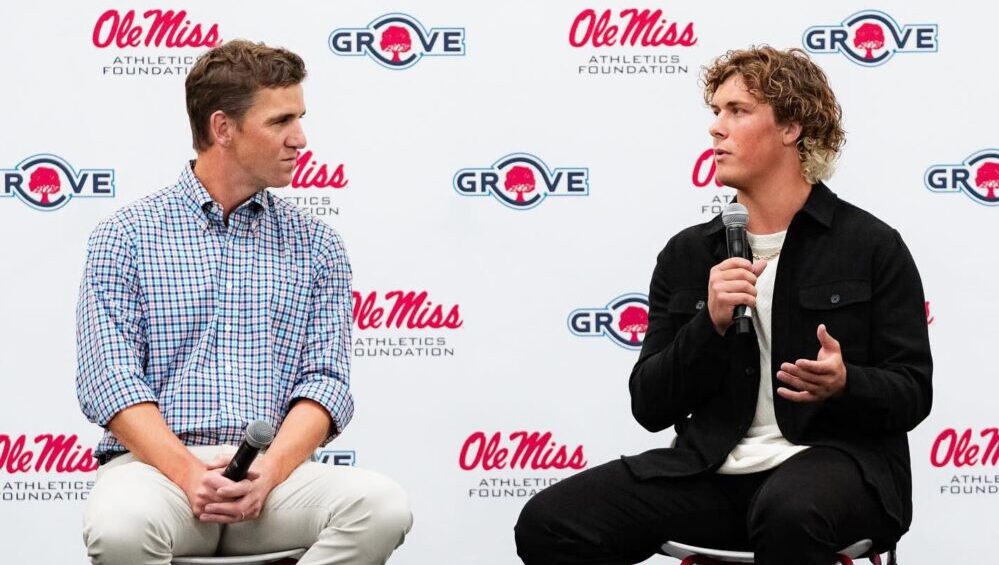 Rebel Legend Eli Manning Hopes to See Ole Miss QB Jaxson Dart Break All ...