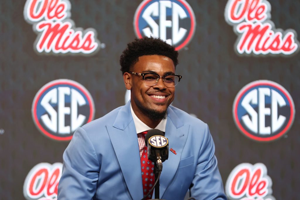 SEC Media Days | Ole Miss Wide Receiver Tre Harris looks ahead to ...