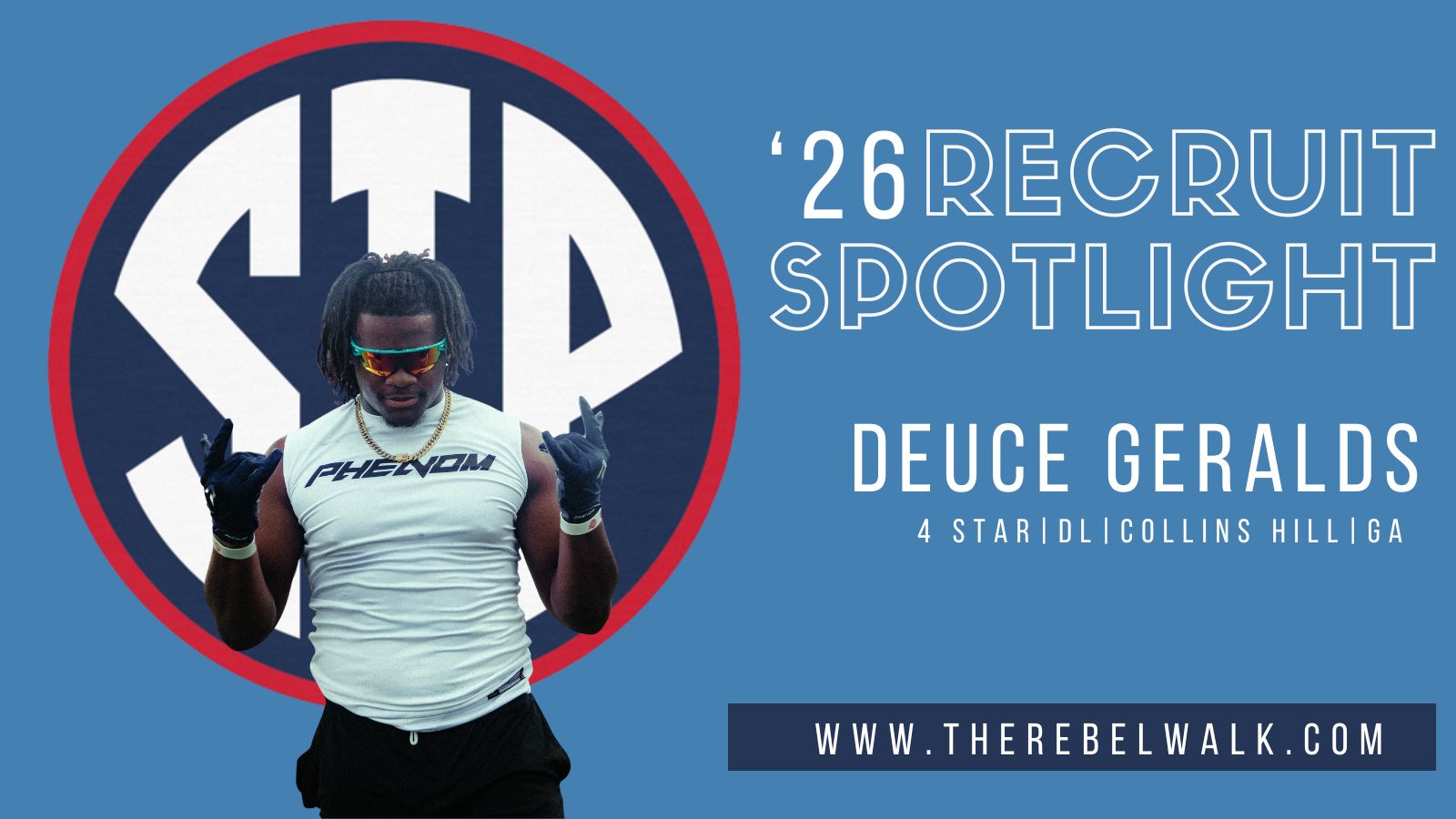 A visit with 2026 Rebel legacy and 4-star Deuce Geralds, the No. 6 overall defensive lineman in ...