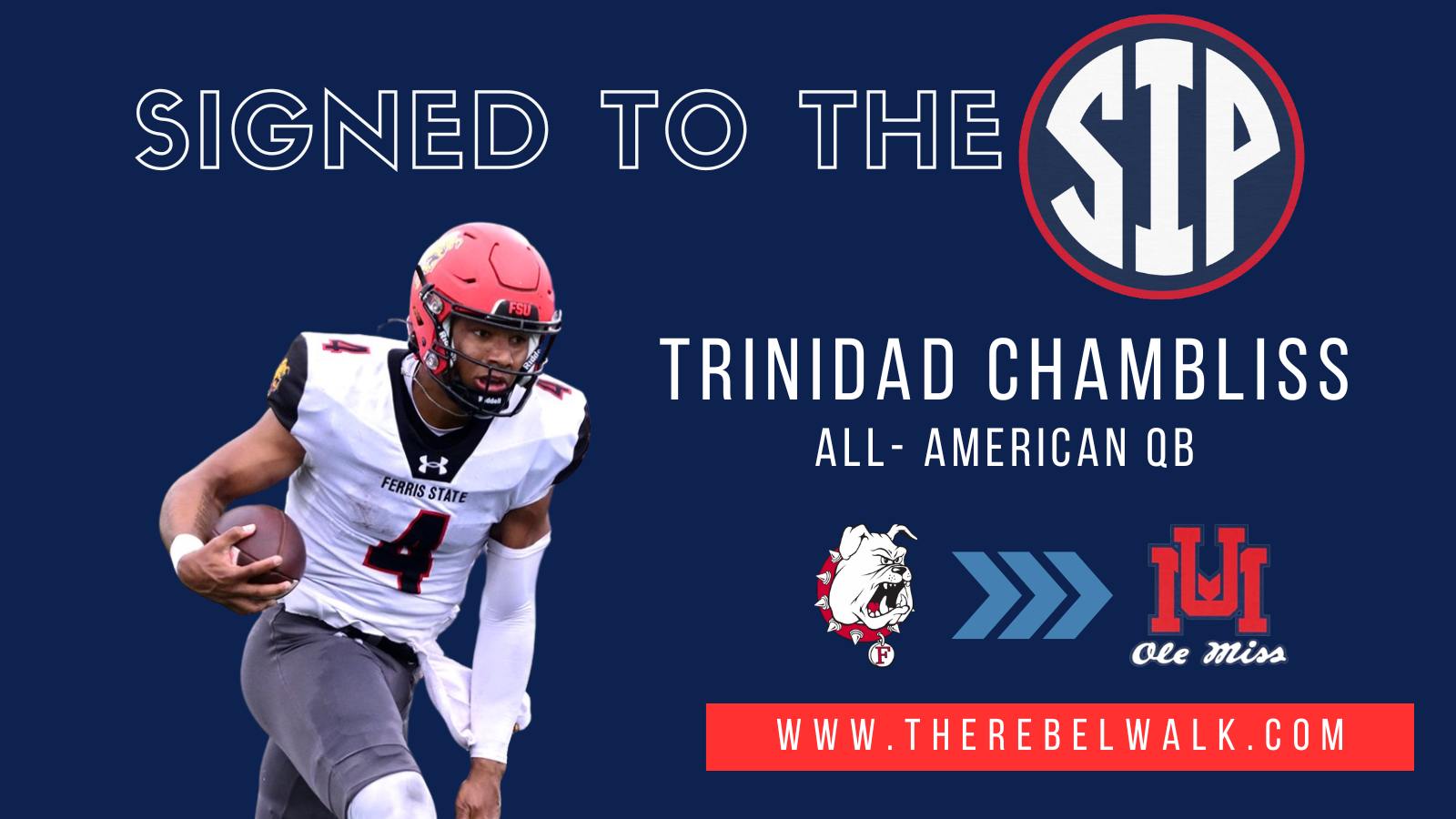 Oxford Bound: D2 National Champion All American QB Trinidad Chambliss Signs with Rebels - The ...