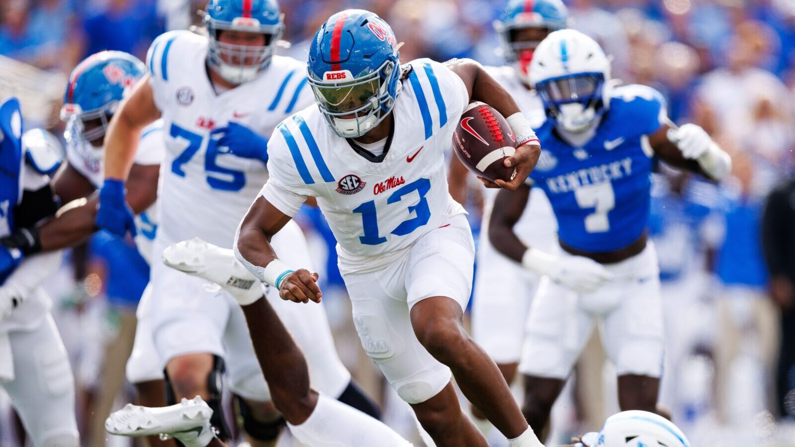 Austin Simmons Injury Update: Ole Miss QB Shaken Up Late; He and Kiffin ...