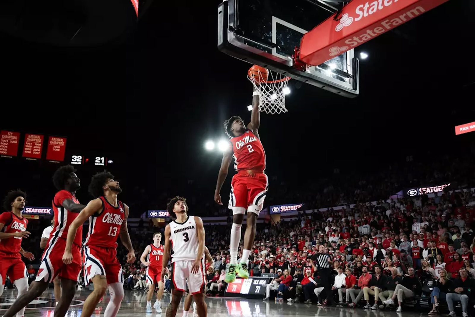 AT THE BUZZER: Ole Miss Men's basketball defeats Georgia 97-95 in ...